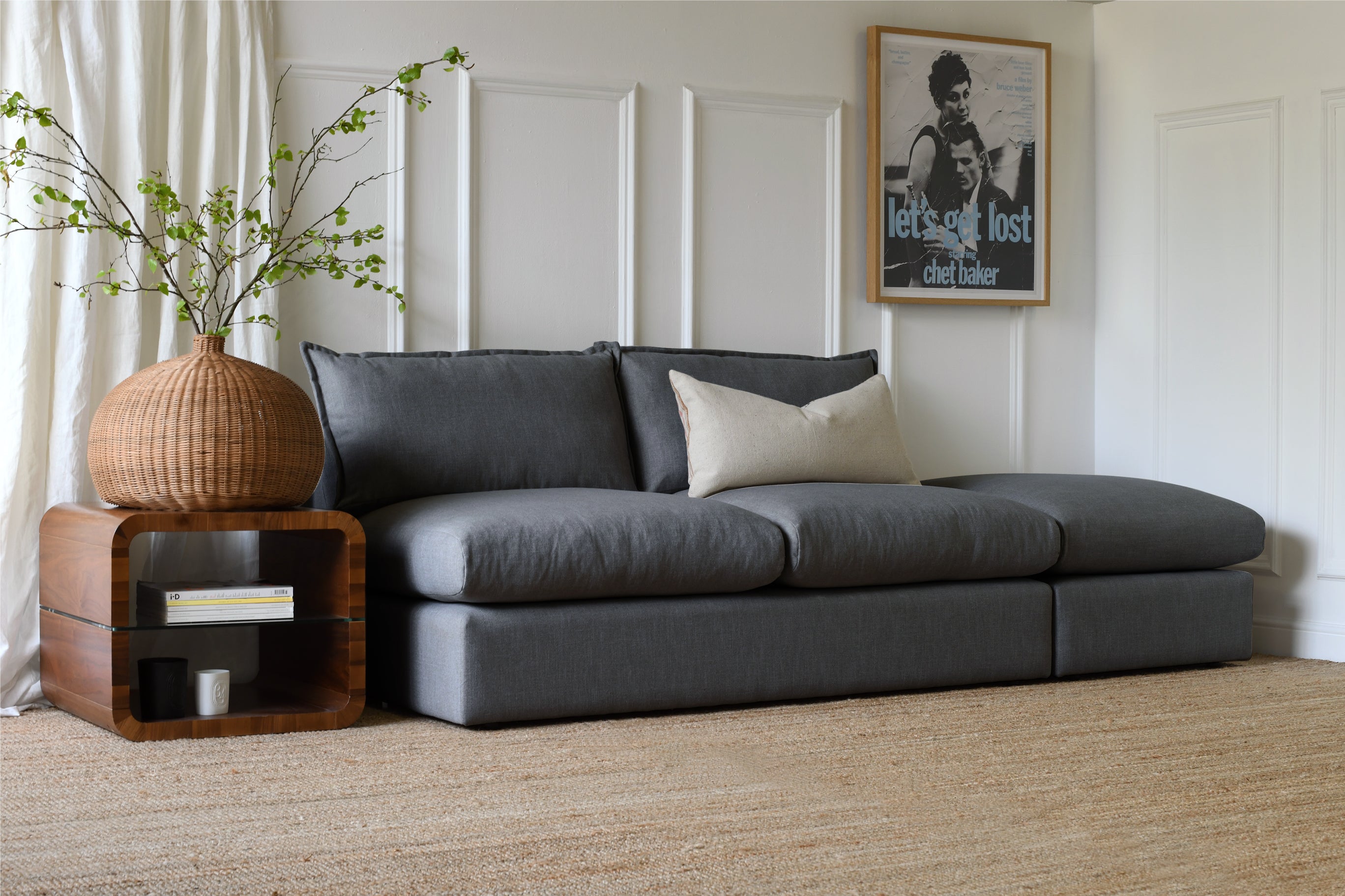 Moda 3 Seater Unit Durham Charcoal – SofaSofa