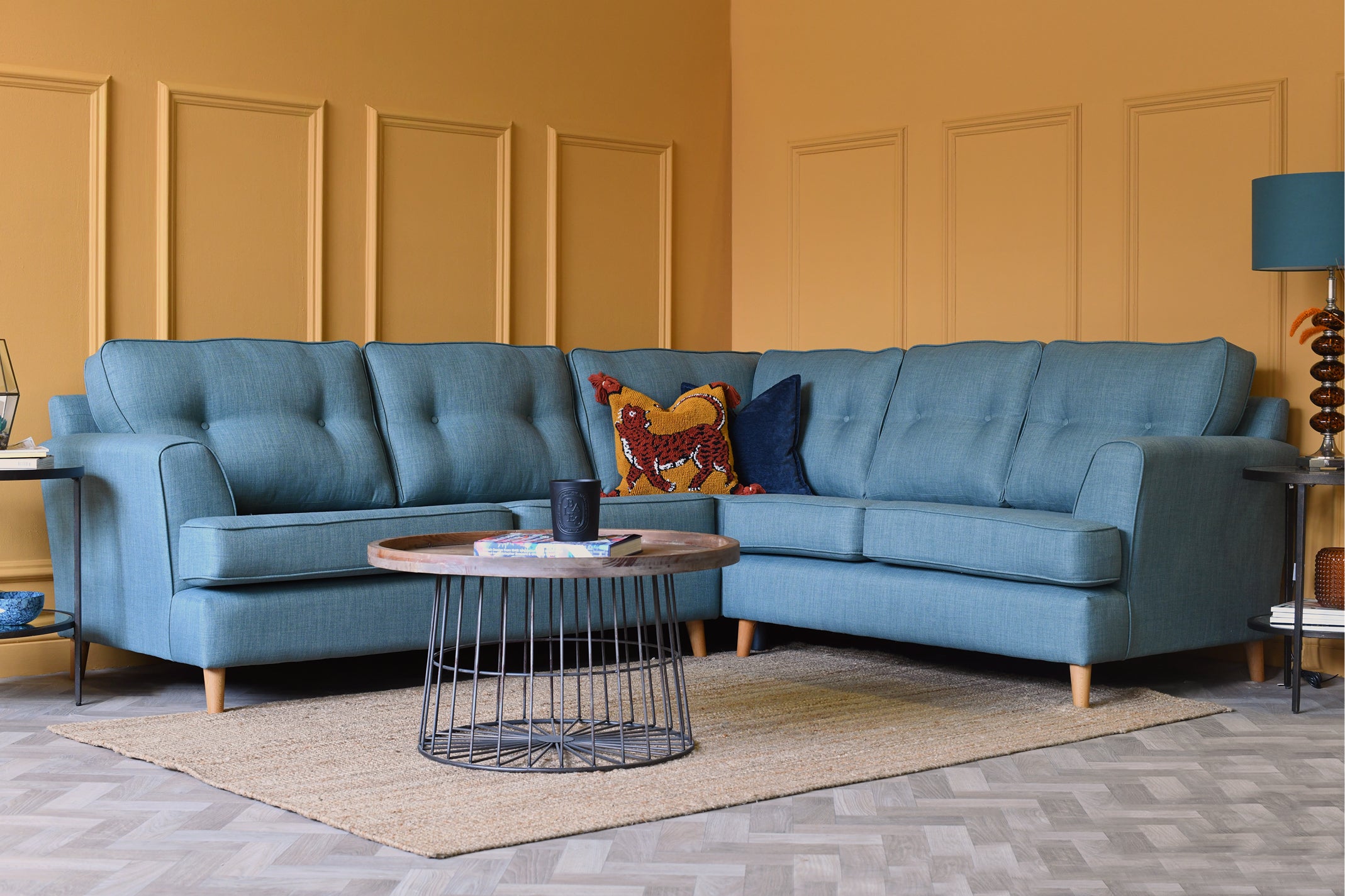 Poppy Modular Option 1 Linoso Duck Egg – SofaSofa