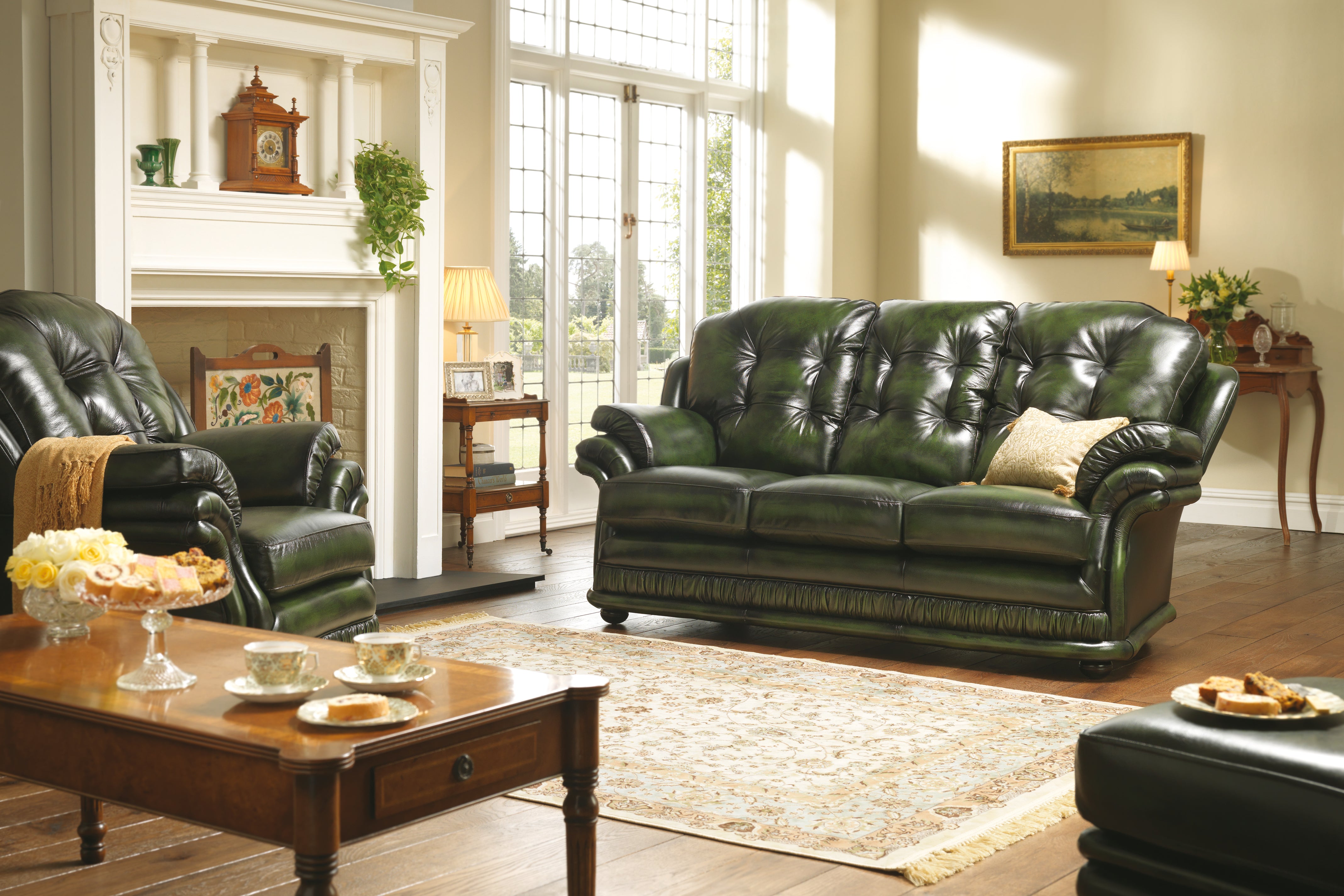 Senator 3 Seater Sofa Antique Green – SofaSofa