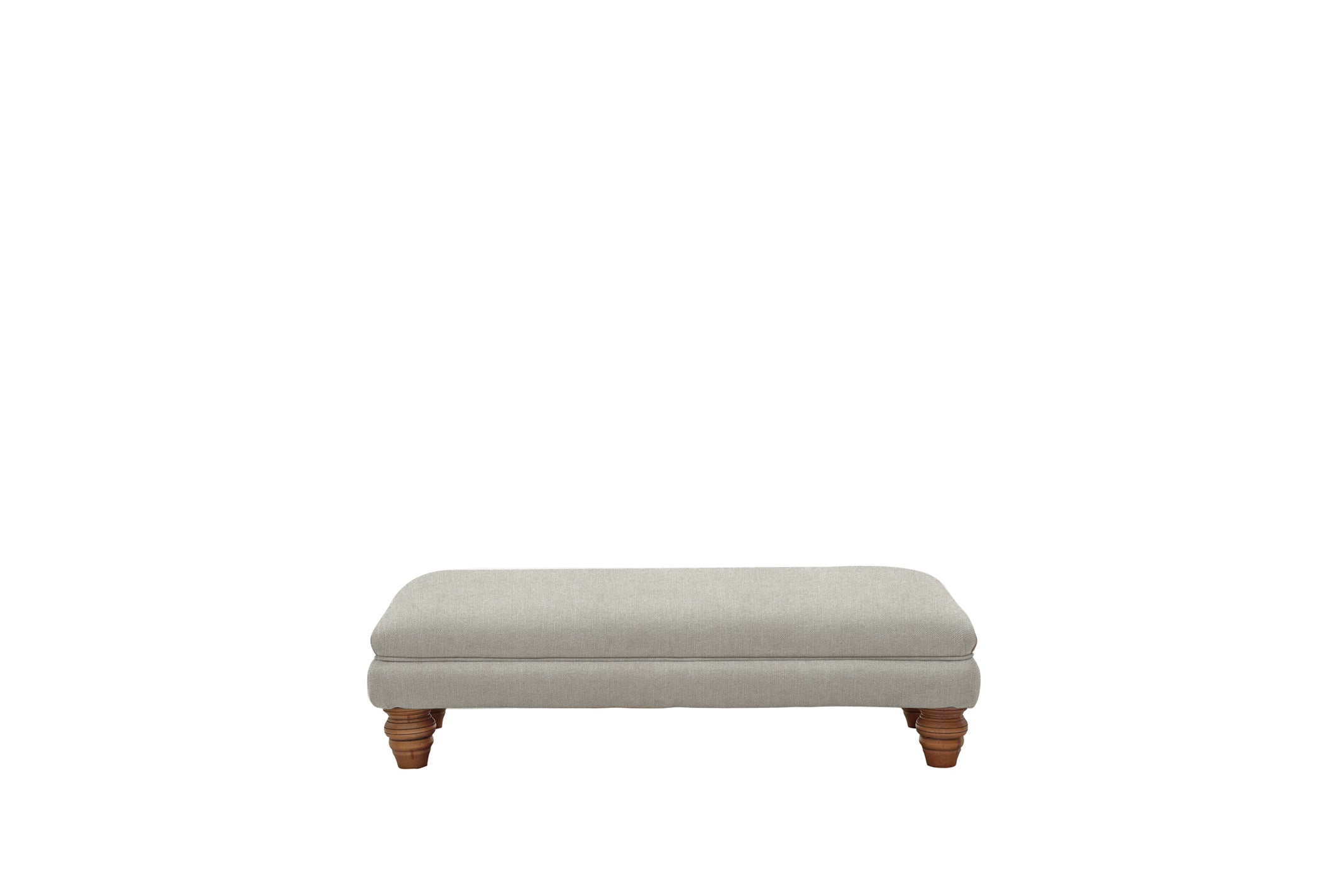Grosvenor Plain Bench Footstool Orly Pebble – SofaSofa
