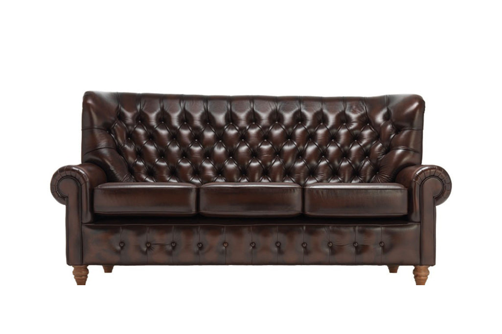 Monk 3 Seater Sofa Antique Brown – SofaSofa