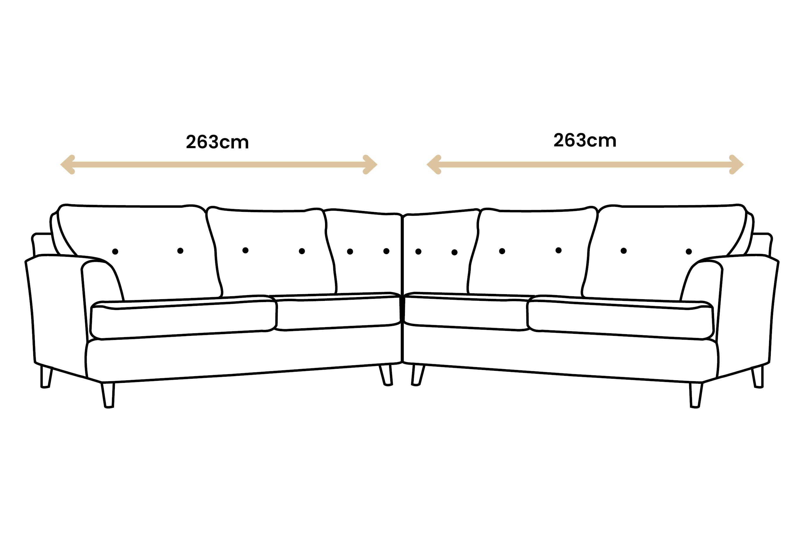 Poppy Modular Option 1 Linoso Midnight – SofaSofa