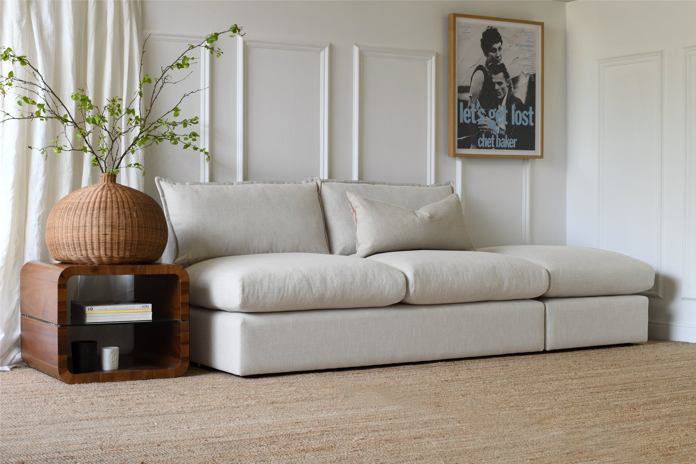 Moda 3 Seater Unit Durham Pearl – SofaSofa