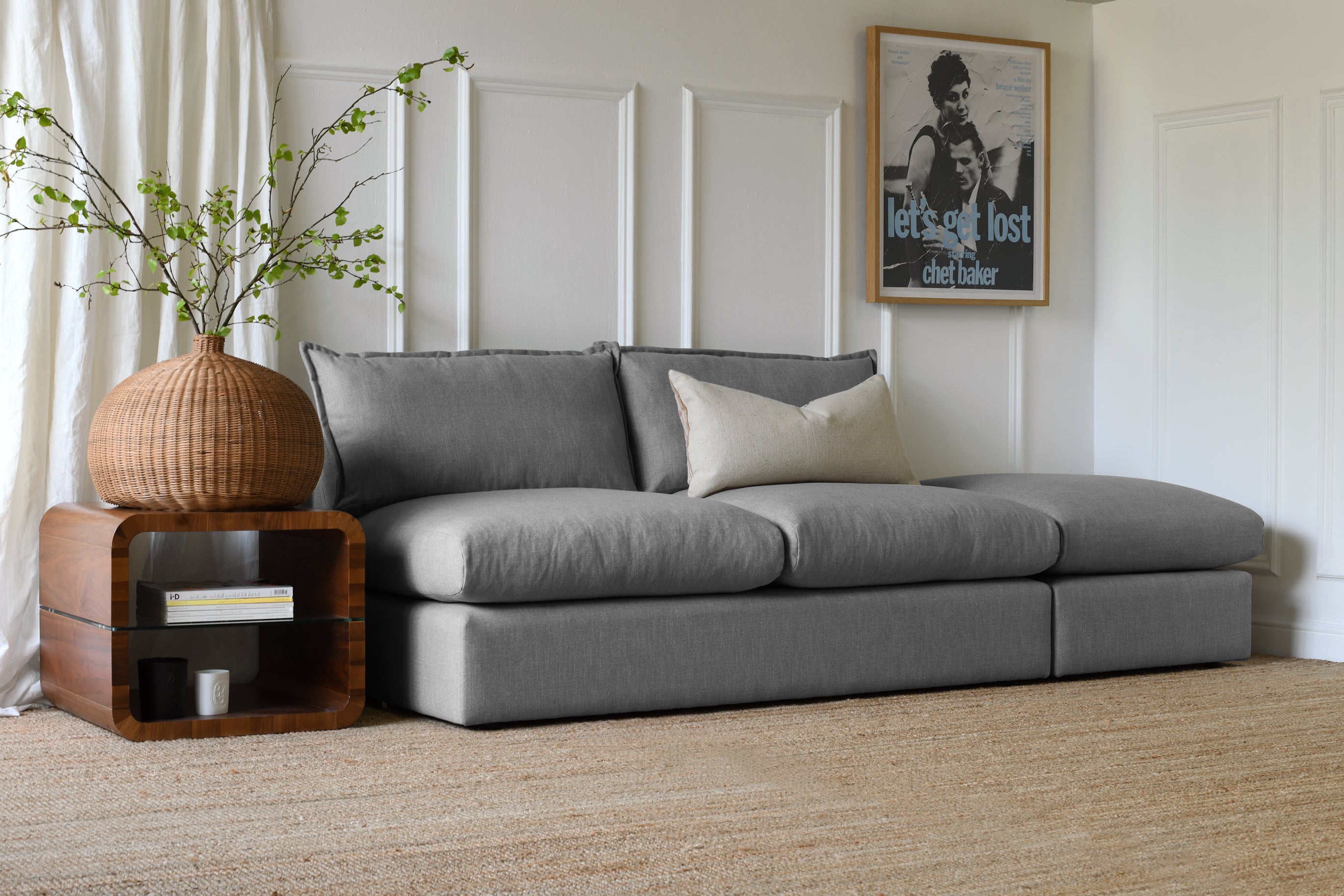 Moda 3 Seater Unit Durham Slate – SofaSofa