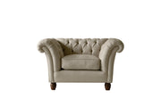 Grosvenor Armchair Heather Herringbone Flax – SofaSofa