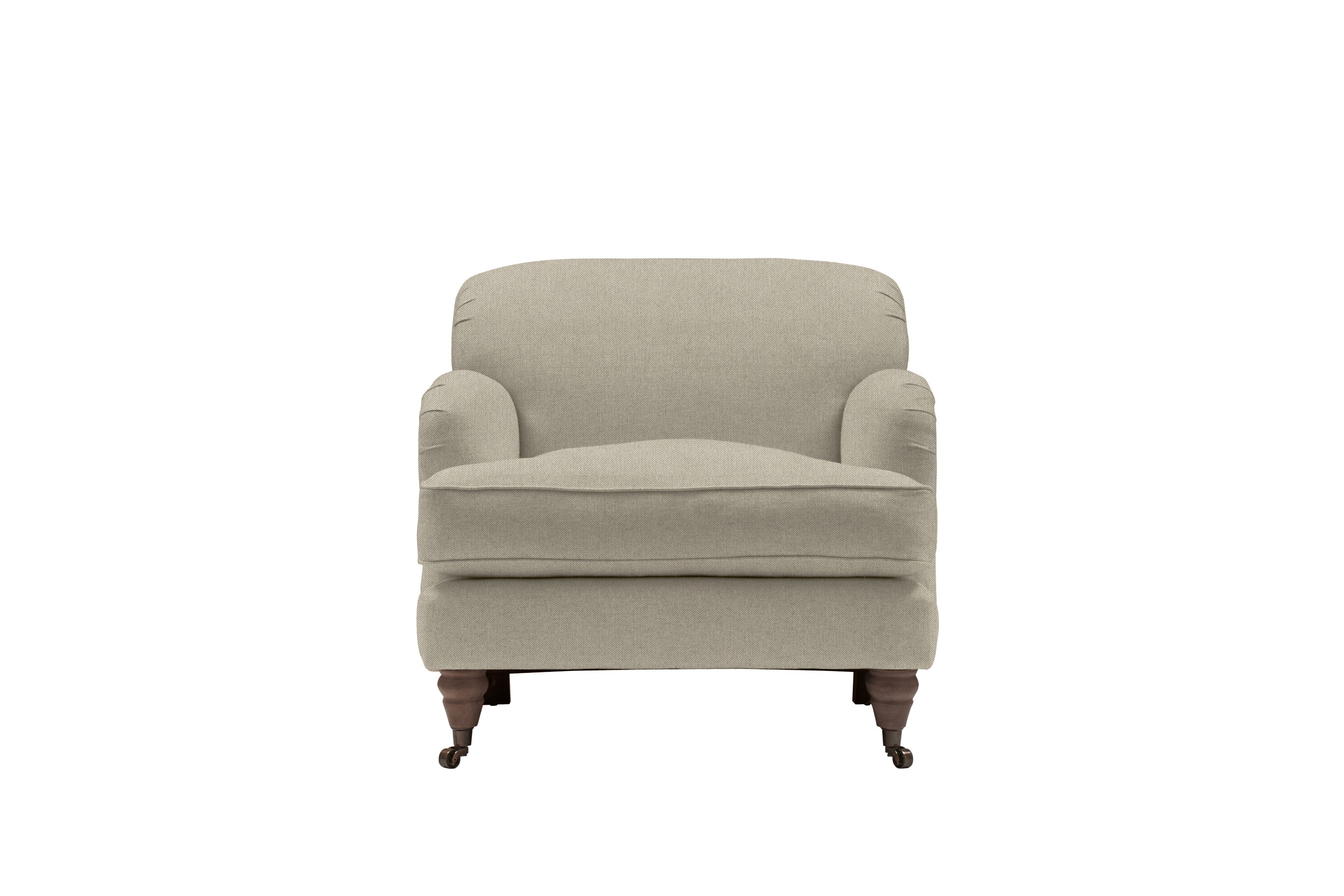 Agatha Armchair Heather Herringbone Flax – SofaSofa