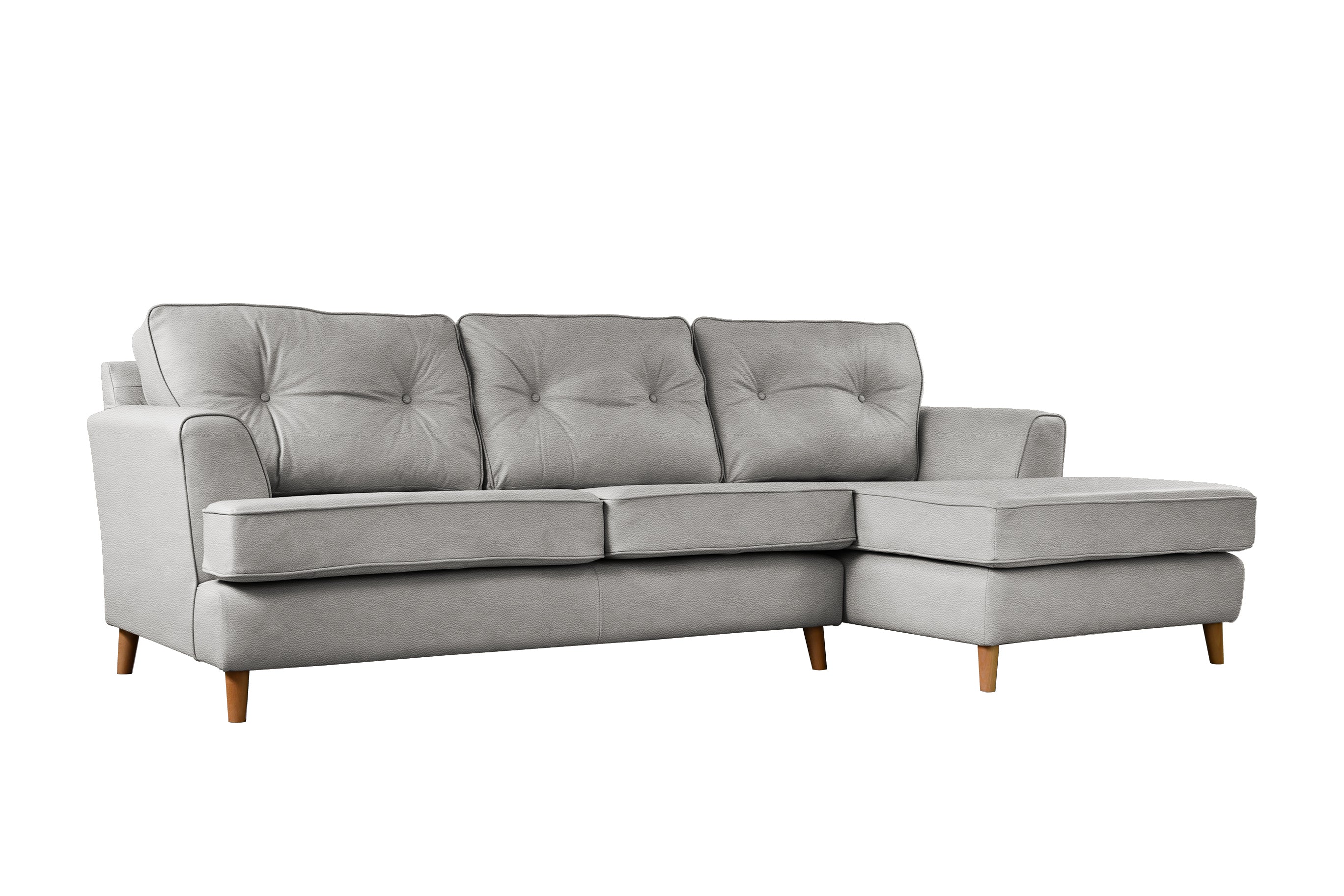 Poppy Chaise Sofa Option 1 Milton Fog – SofaSofa