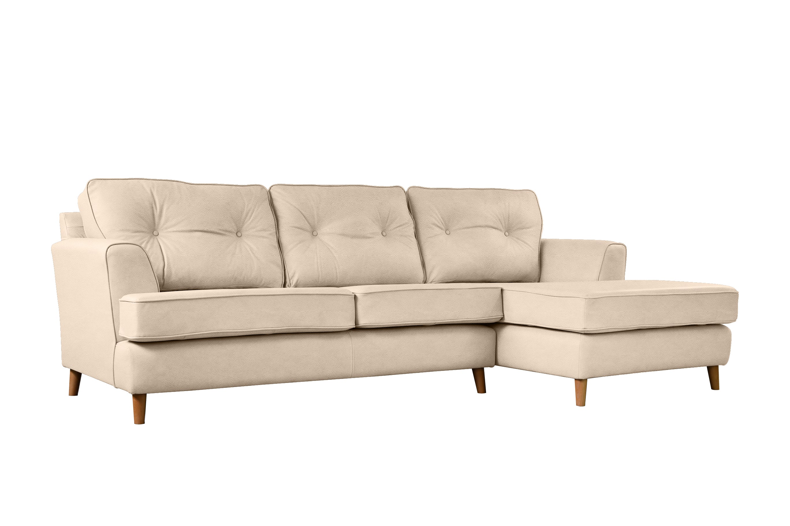 Poppy Chaise Sofa Option 1 Milton Stone – SofaSofa