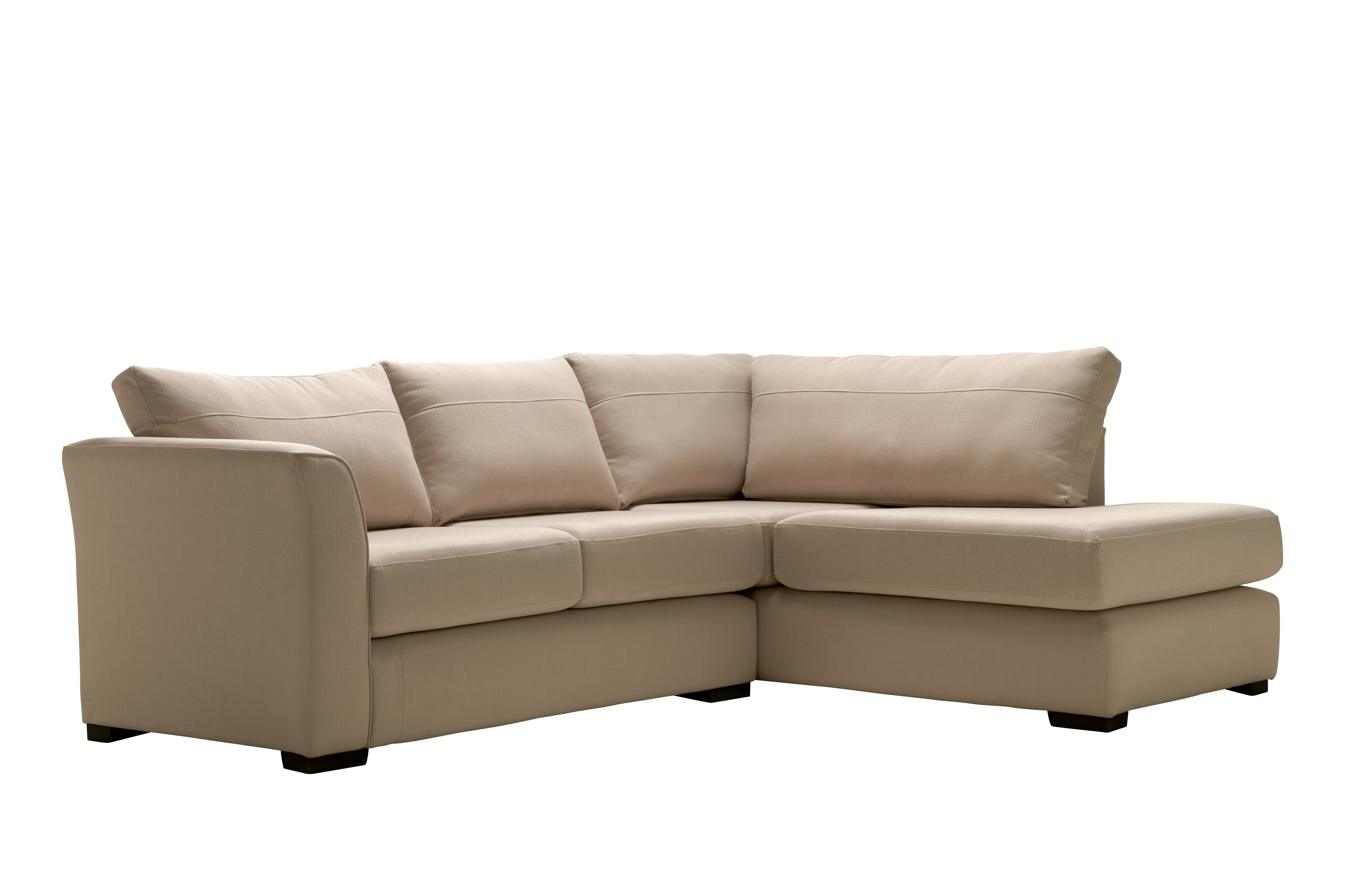 Amelia Chaise Sofa Option 1 Linoso Biscuit – SofaSofa