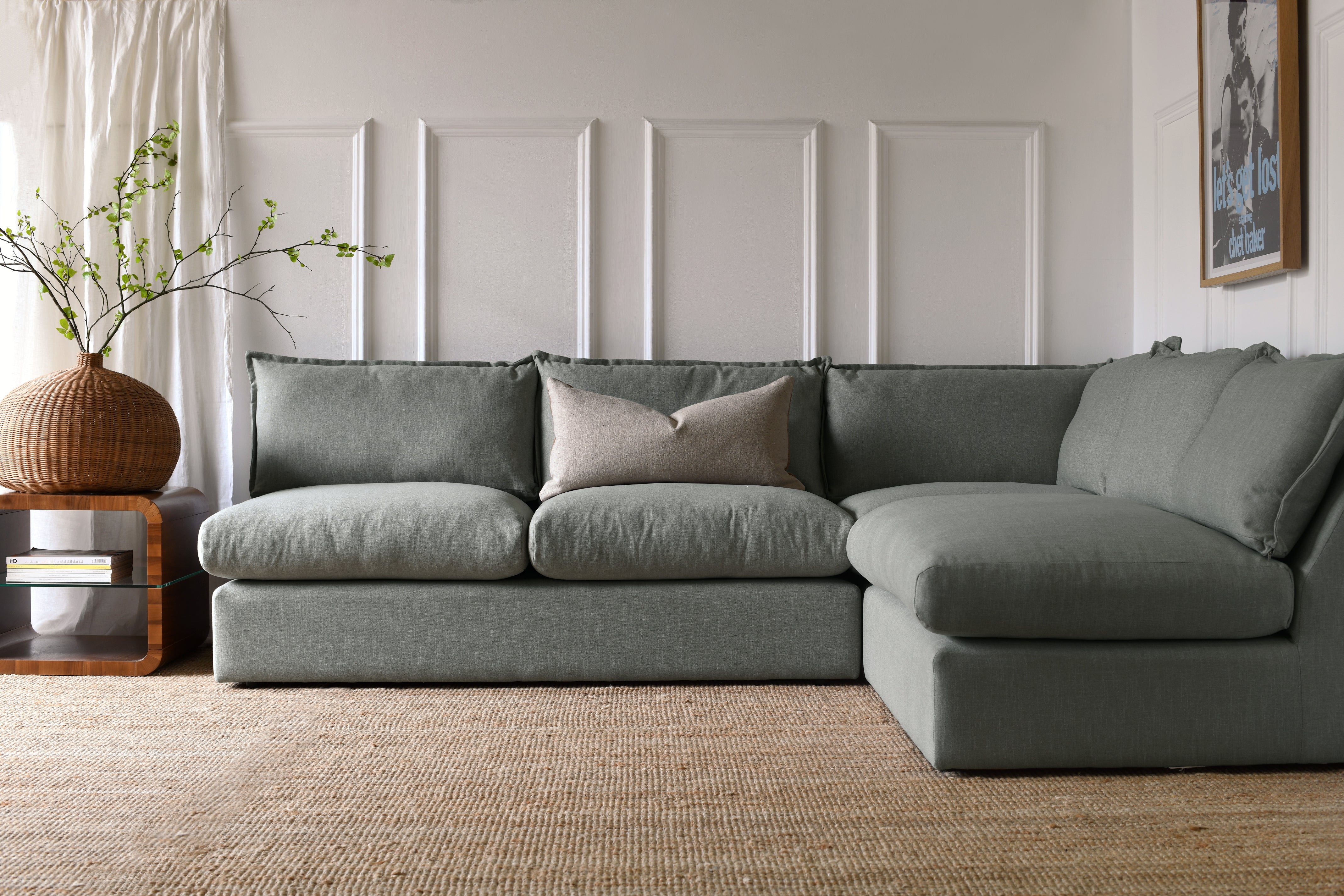 Moda 3 Seater Unit Durham Slate – SofaSofa