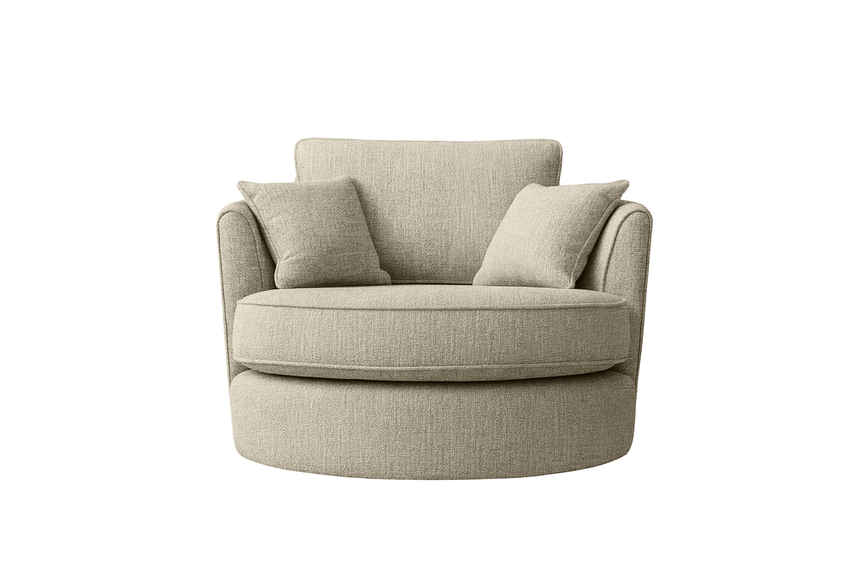 Poppy Swivel Chair Hopsack Stone – SofaSofa