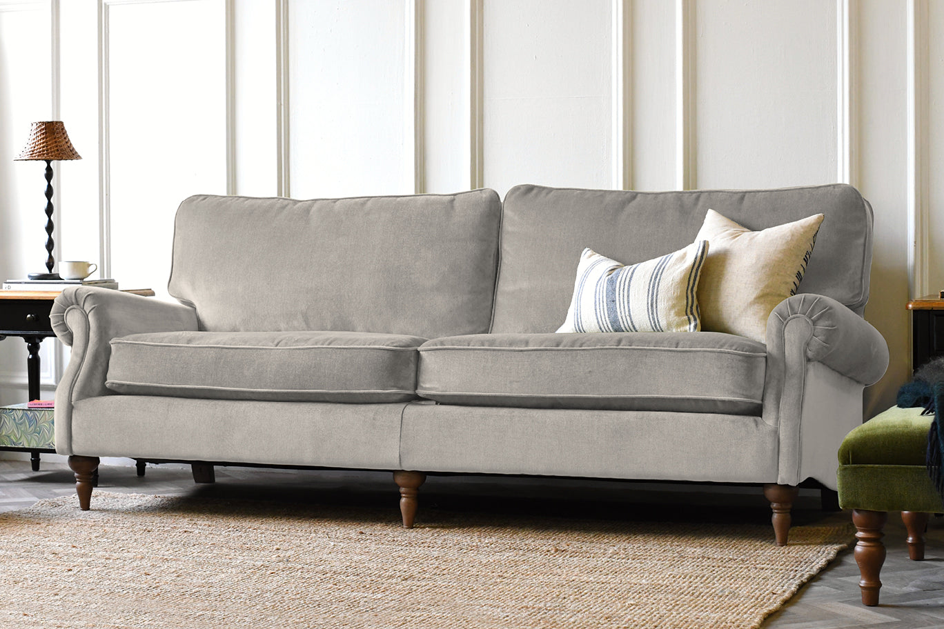 Harper 4 Seater Sofa Manolo Fog – SofaSofa