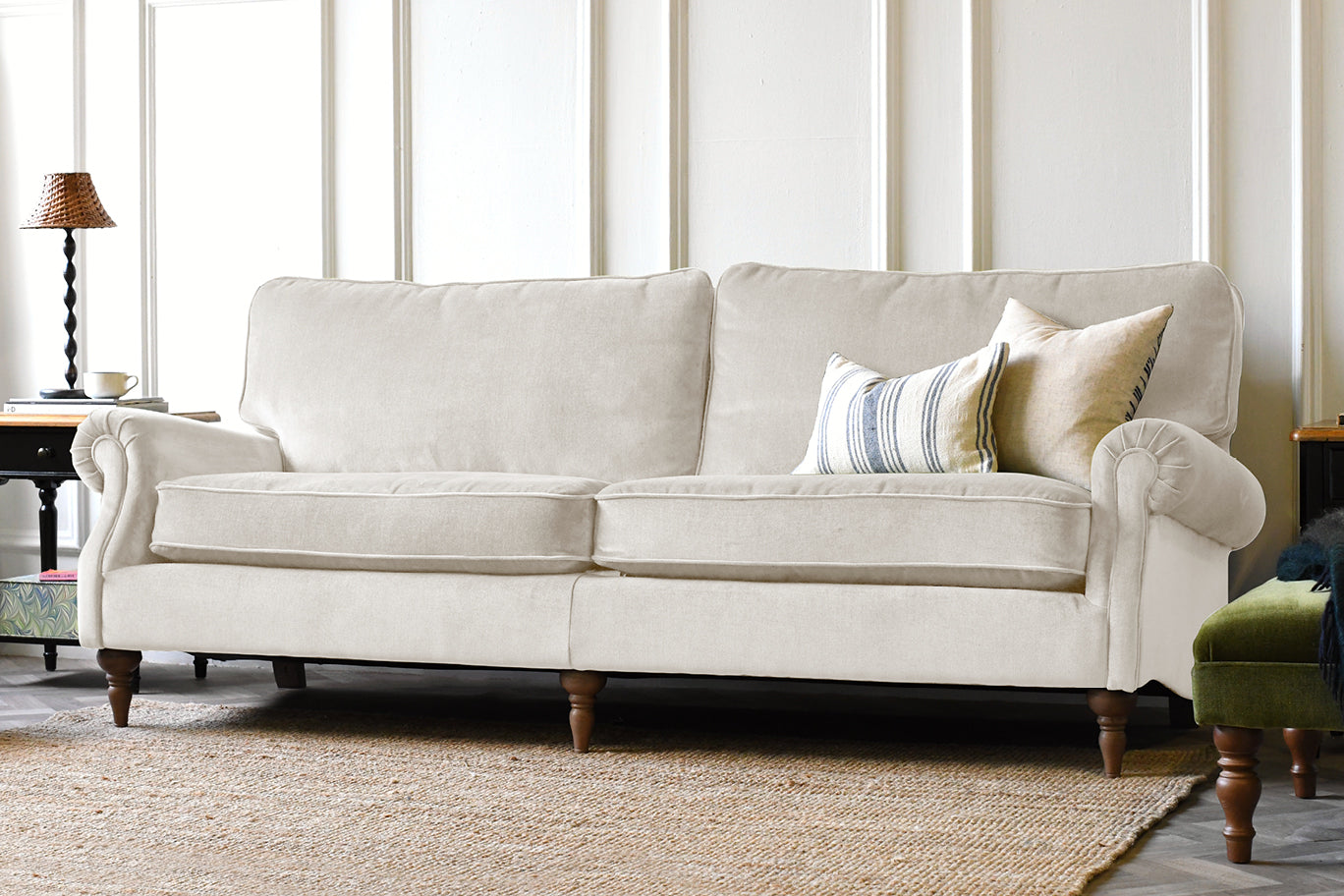 Harper 4 Seater Sofa Manolo Natural – SofaSofa