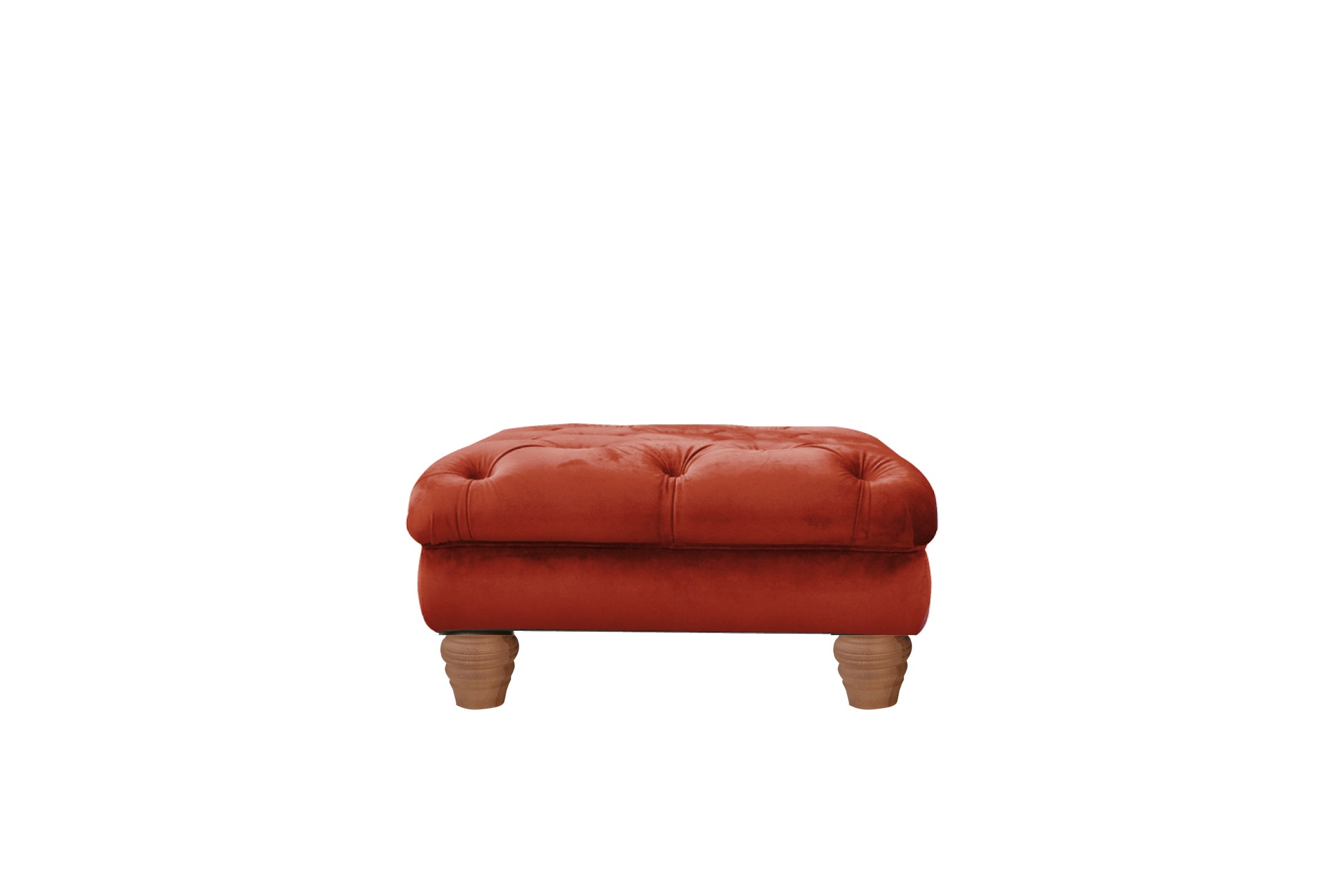 Grosvenor Button Footstool Opulence Sunset – SofaSofa