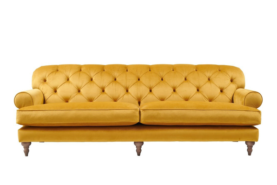 Mia 4 Seater Sofa Opulence Saffron – SofaSofa