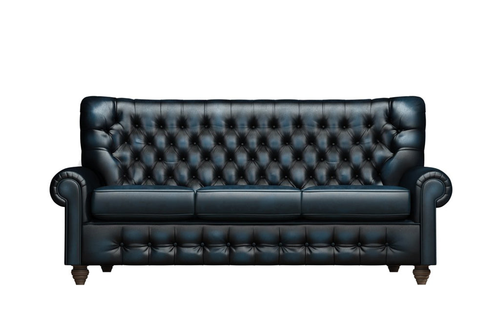Monk 3 Seater Sofa Antique Blue – SofaSofa